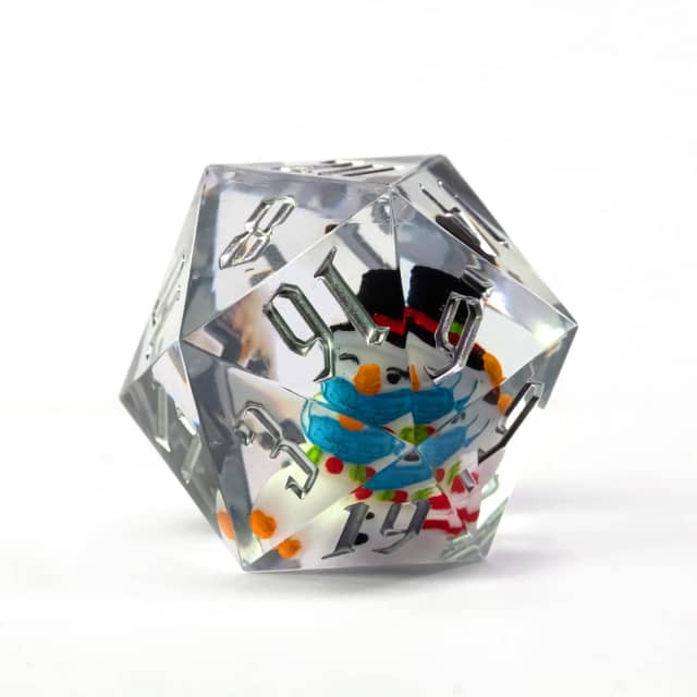 Handmade 33mm Santa Claus D20,Sharp Dice