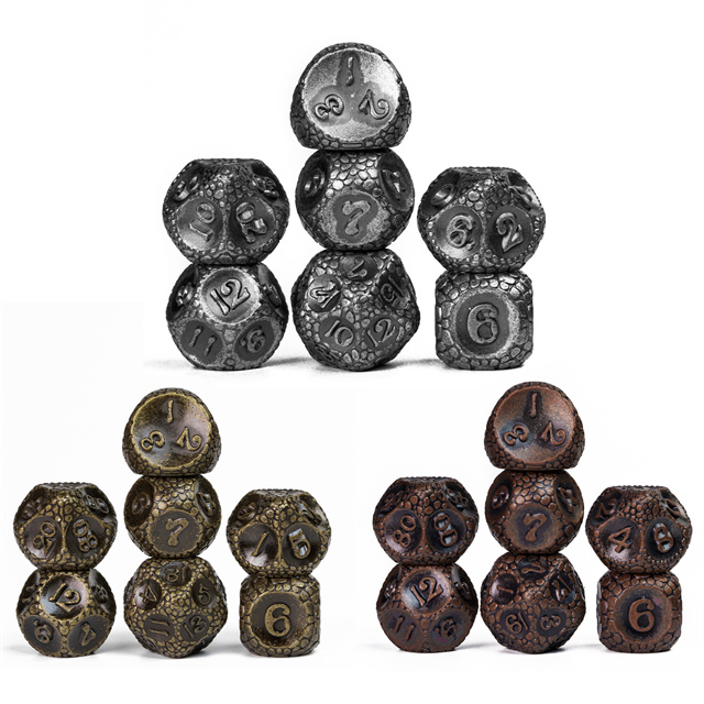 Barrel Plating Metal Dice （Stone）with Metal Box,Stone