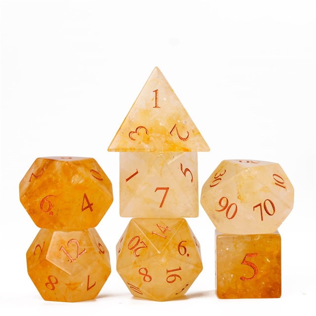 Whitewater Stone with Black PU leather Hexagon Box,Stone Dice