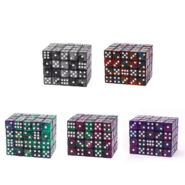 12mm Color Blend Glitter D6 Pip Dice,12mmD6