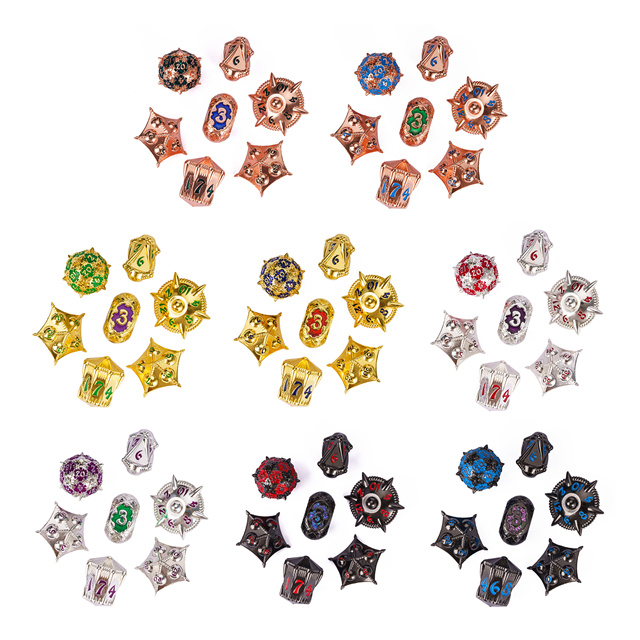 Colorful Metal Dice（Dragon Set）,Dragon set