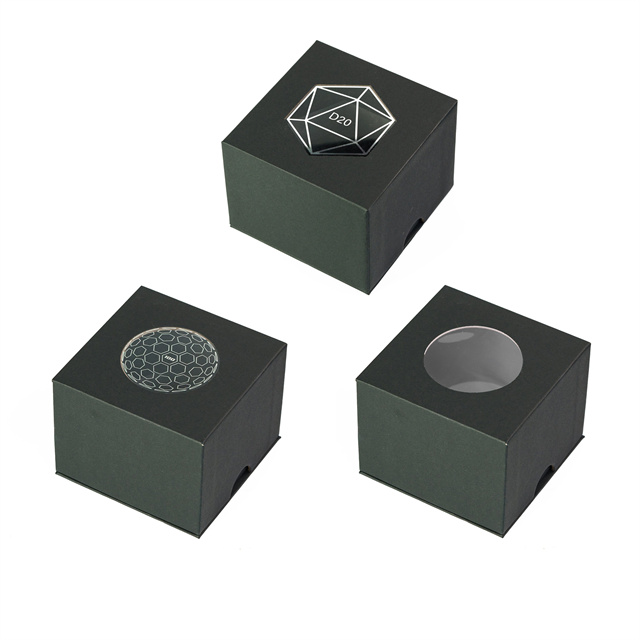 Kraft Paper Box with Window for D100&D20(55mm),Dice Box