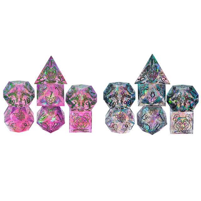 Handmade Pattern Dice（Cyber Beast）,Sharp Dice