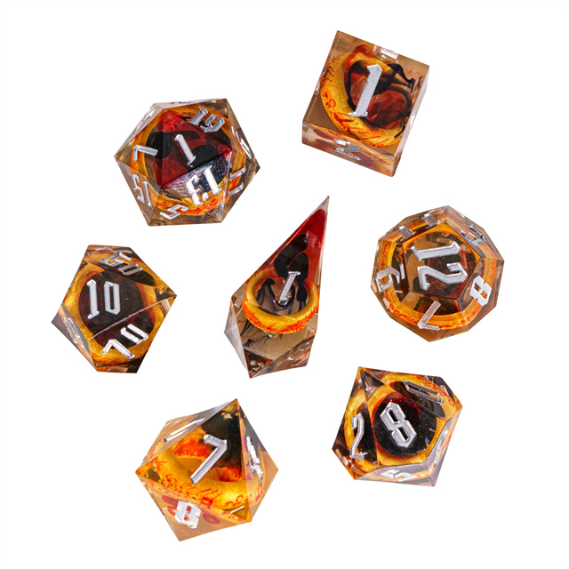 Handmade Amber Ring Dice,Sharp Dice