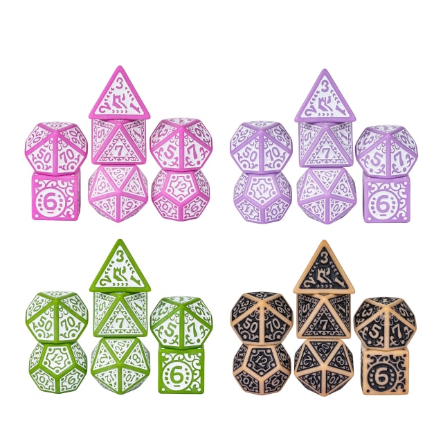 Polyhedral DND Dice Sets Blend Color Dice for Dungeons and Dragons ...