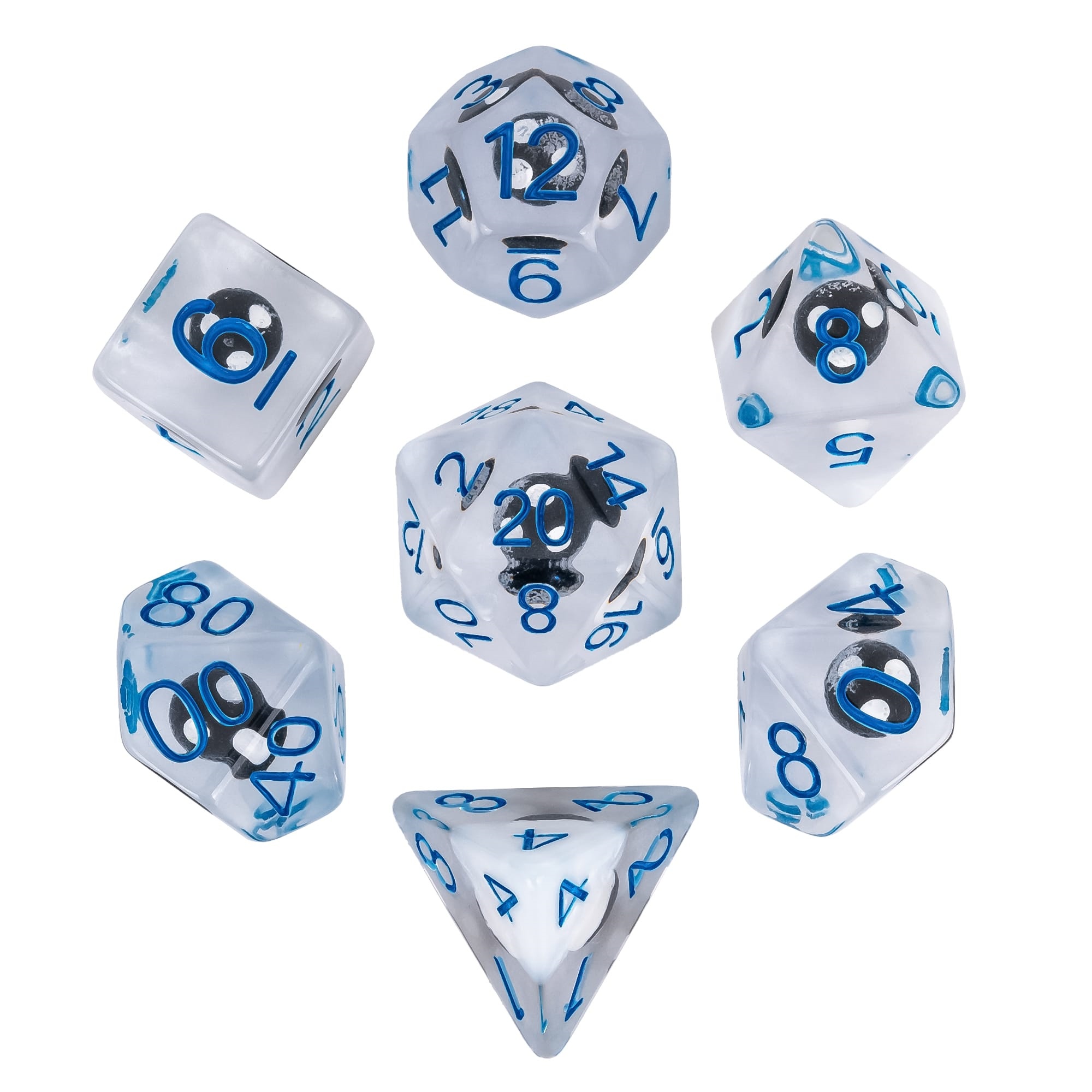Polyhedral DND Dice Sets Transparent Discolored Dice for Dungeons and ...