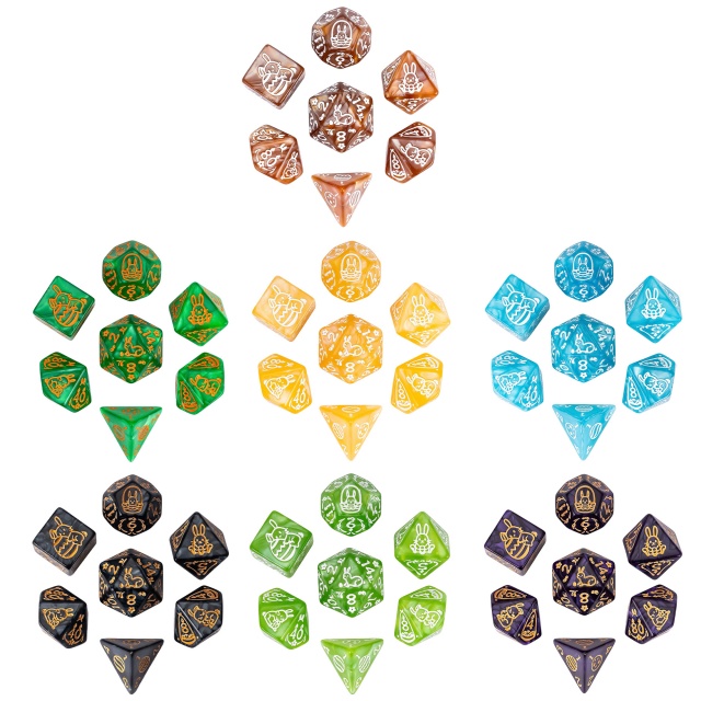 Polyhedral DND Dice Sets Blend Color Dice for Dungeons and Dragons ...