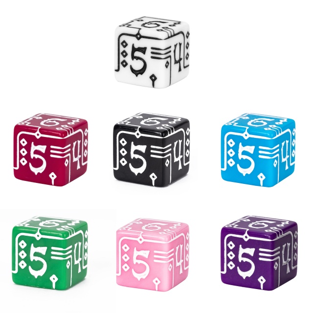 Acrylic Line Pattern Dice（16mm D6）,16mmD6